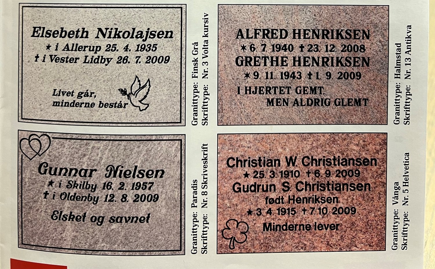 Gravsten til begravelse i Hjørring | Se vores gravstens udstilling